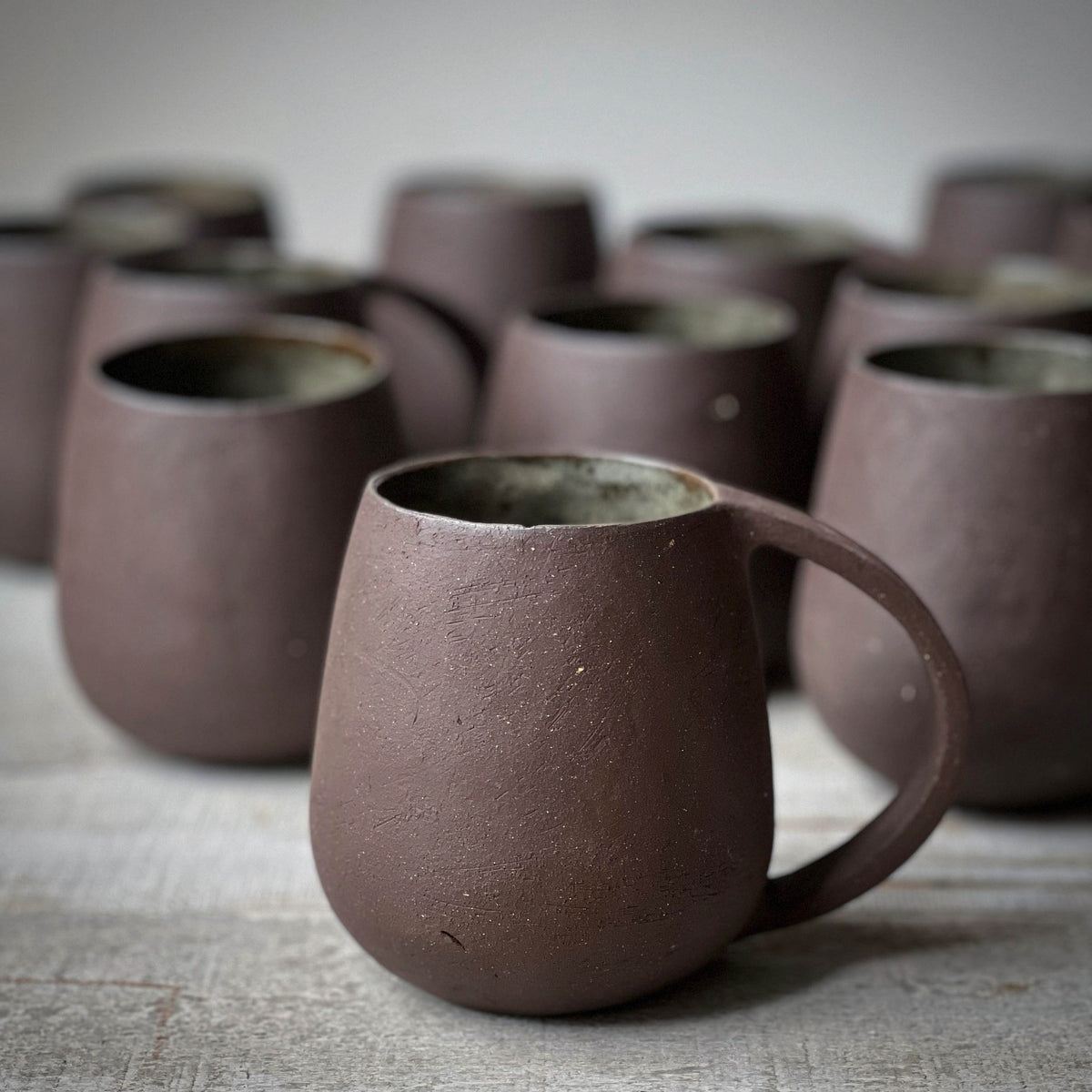 8oz. Round Mug - Chocolate – Pinched Pottery