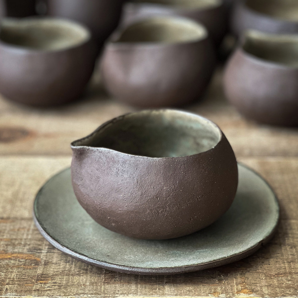 12oz. Matcha Bowl - Sage – Pinched Pottery