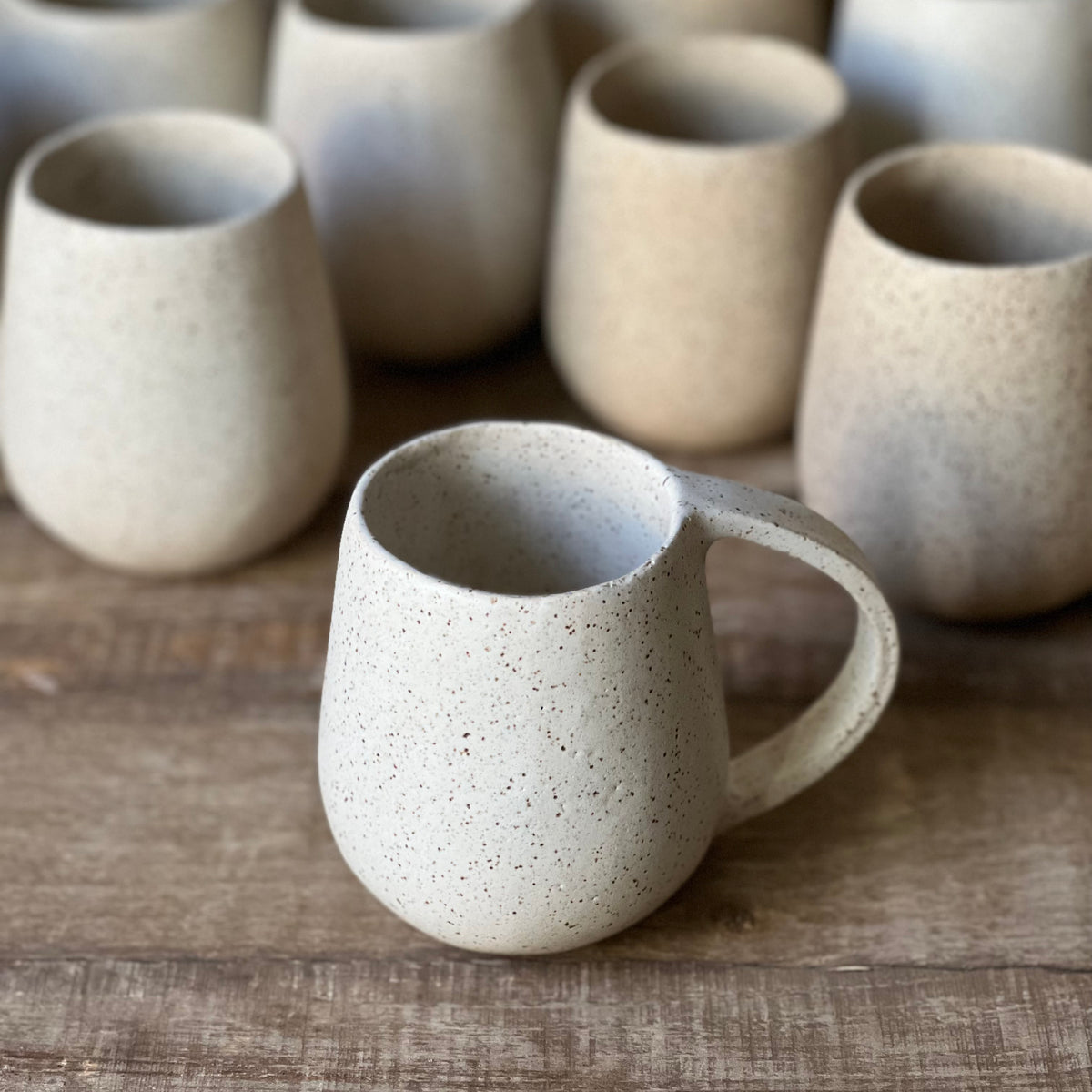 10oz. Round Mug - Speckle – Pinched Pottery