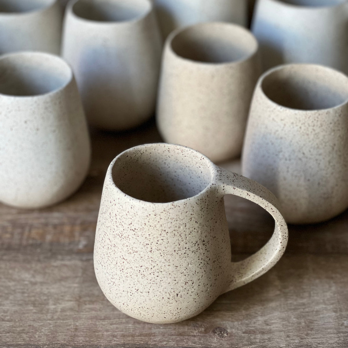 10oz. Round Mug - Speckle – Pinched Pottery