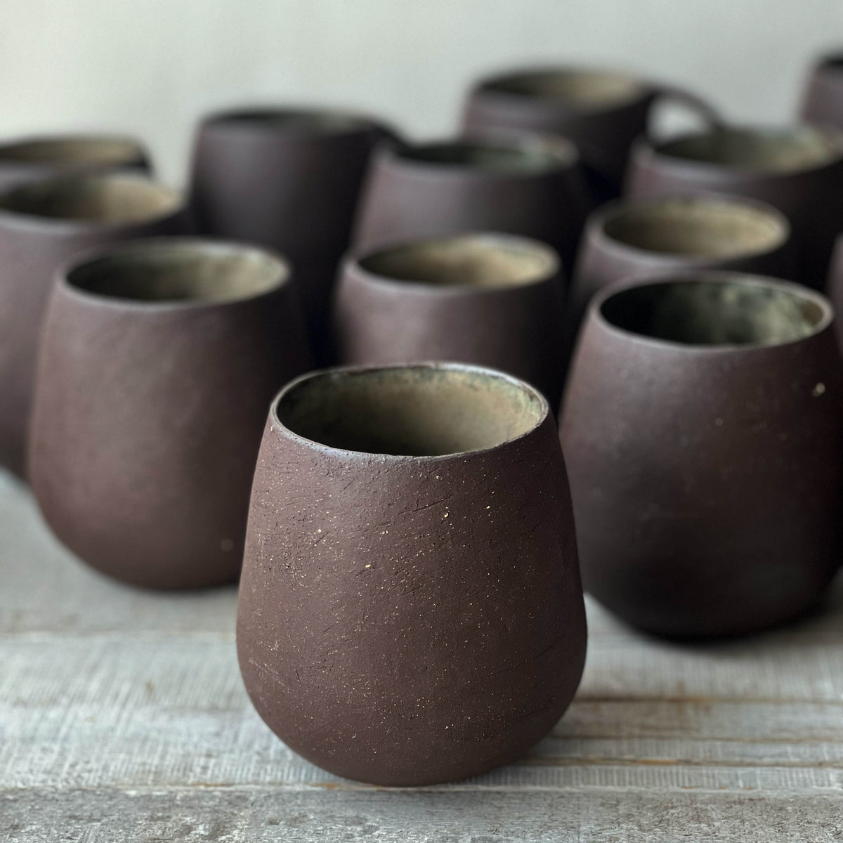 12oz. Round Tumbler - Chocolate – Pinched Pottery